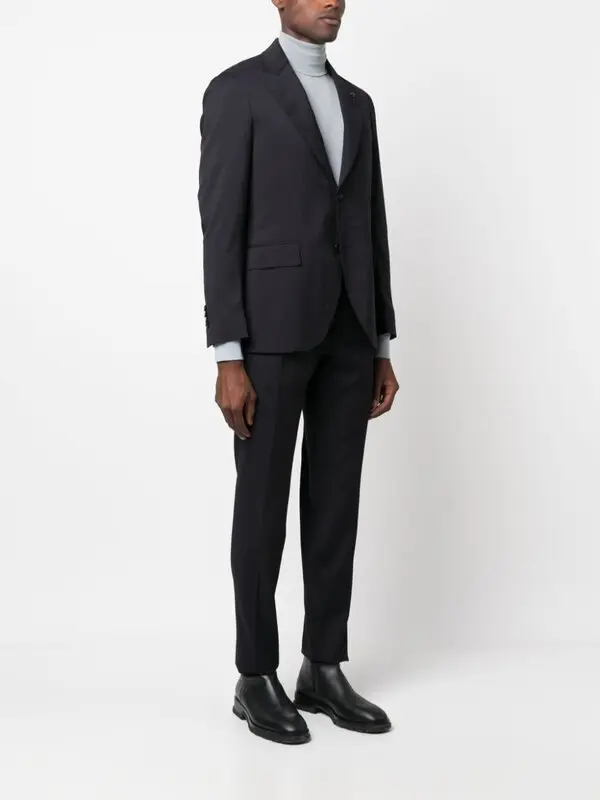 LARDINI Single-breasted Two-piece Wool Suit - Blue