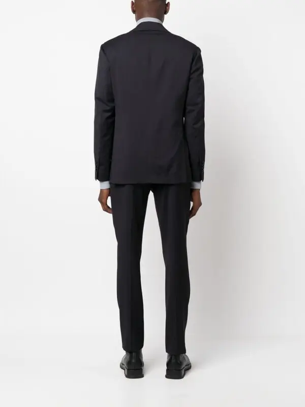 LARDINI Single-breasted Two-piece Wool Suit - Blue