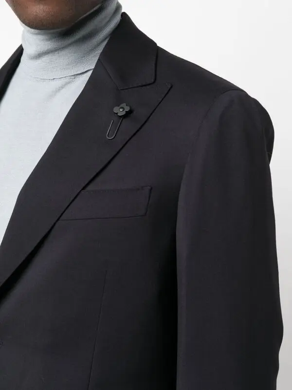 LARDINI Single-breasted Two-piece Wool Suit - Blue