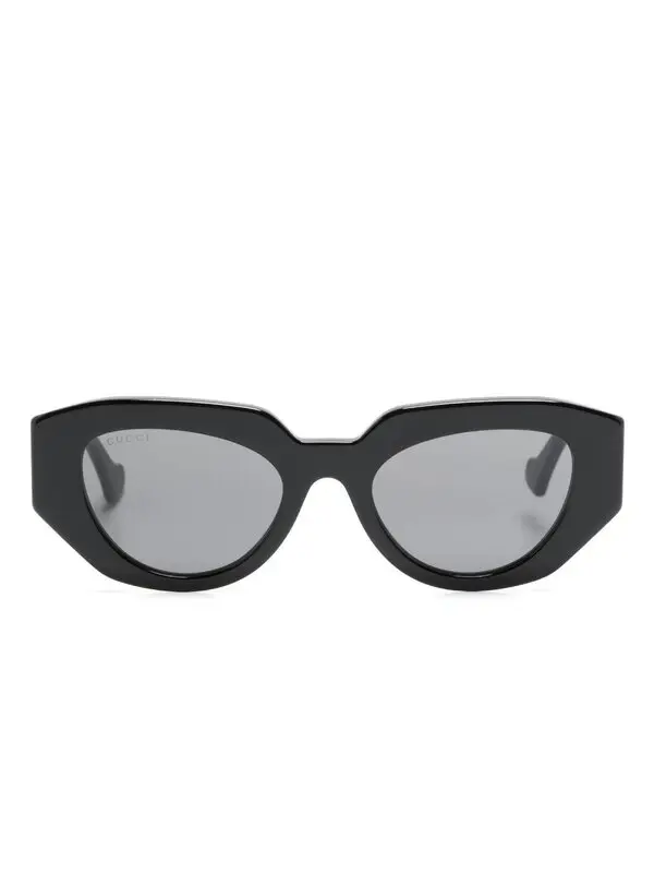Gucci Geometric-frame Sunglasses - Black