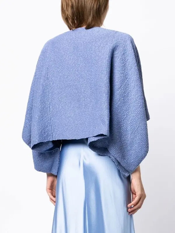 Voz Cropped Cape-style Jumper - Blue