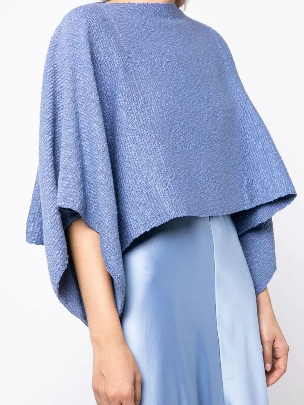 Voz Cropped Cape-style Jumper - Blue