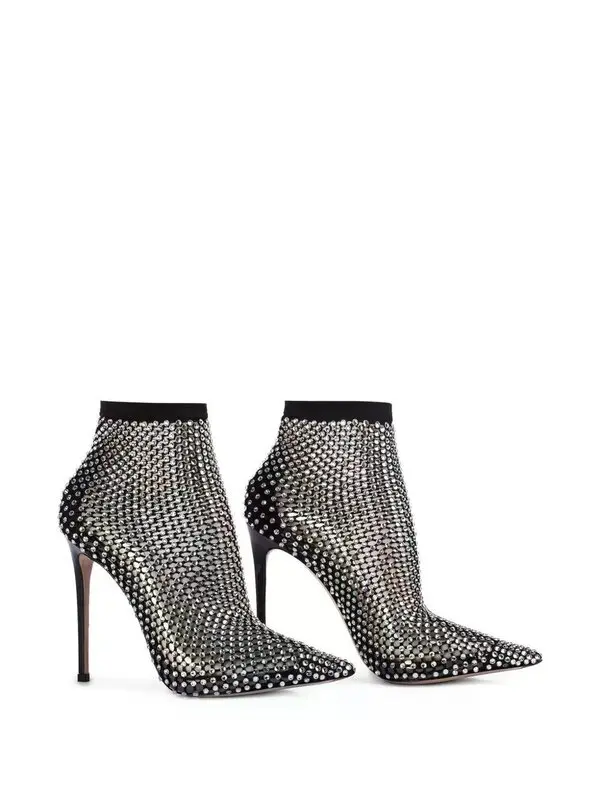LE SILLA Gilda 85mm Crystal-embellished Boots - Black