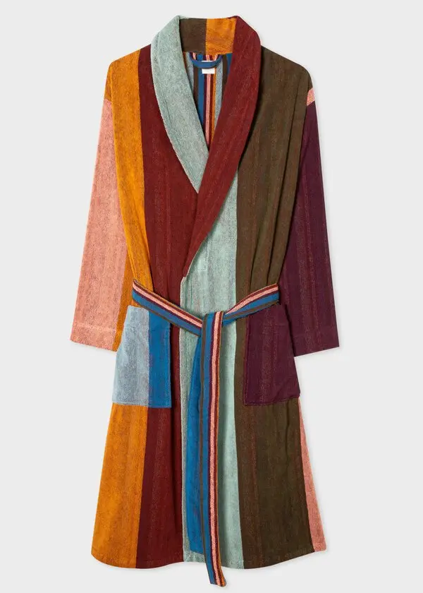 Paul Smith Artist Stripe' Towelling Dressing Gown - Multicolour