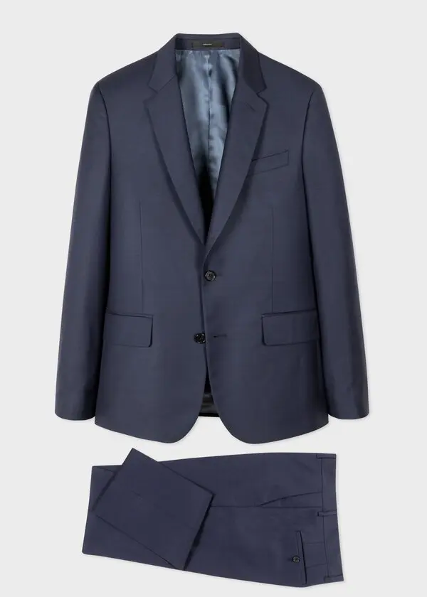 Paul Smith The Soho Tailored-fit Sharkskin Suit - Blue