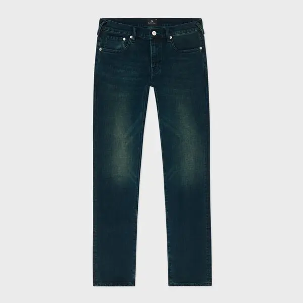 Paul Smith Slim-standard 'crosshatch Stretch' Jeans - Blue