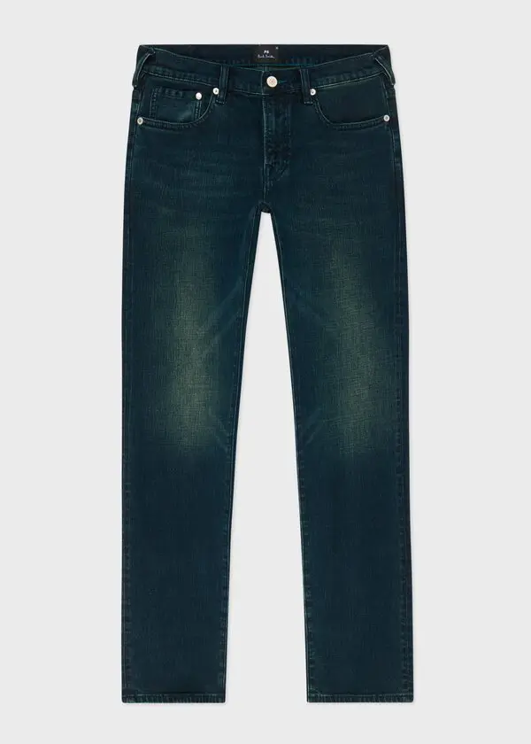 Paul Smith Slim-standard 'crosshatch Stretch' Jeans - Blue