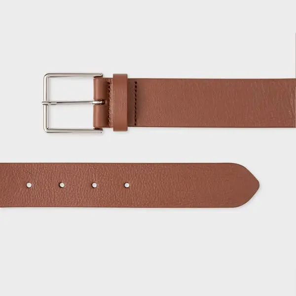 Paul Smith Signature Stripe Leather Belt - Brown