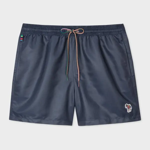 Paul Smith Zebra Logo Swim Shorts - Blue