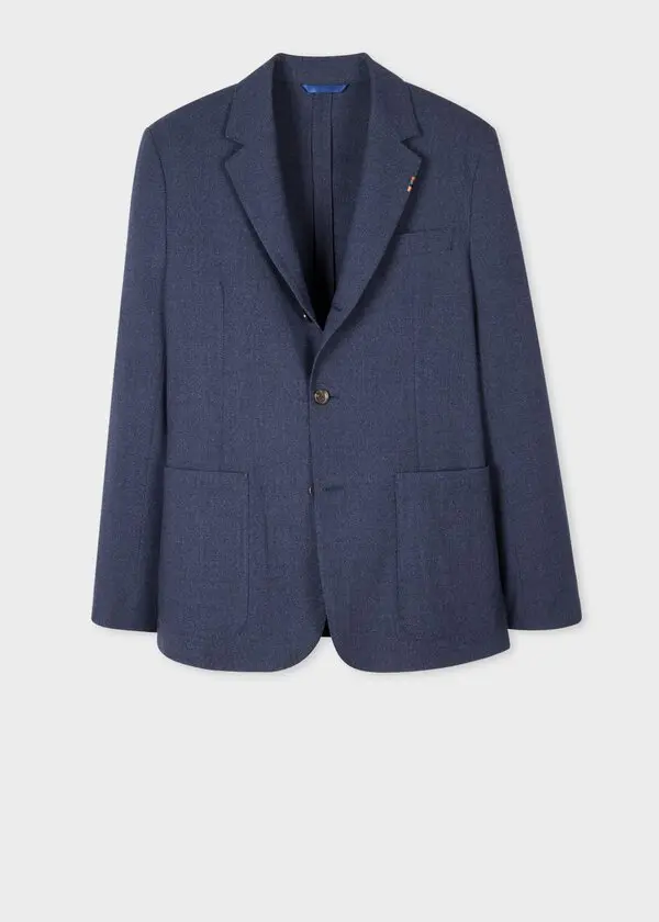 Paul Smith Slate Marl Two-ply Hopsack Three-button Blazer
