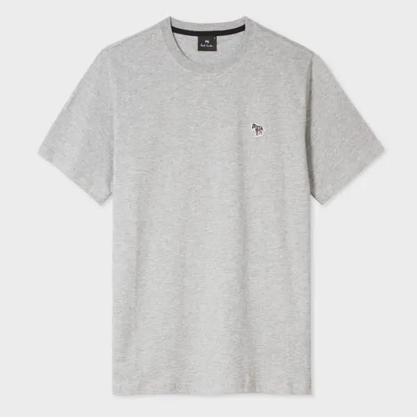 Paul Smith Marl Cotton Zebra Logo T-shirt - Grey
