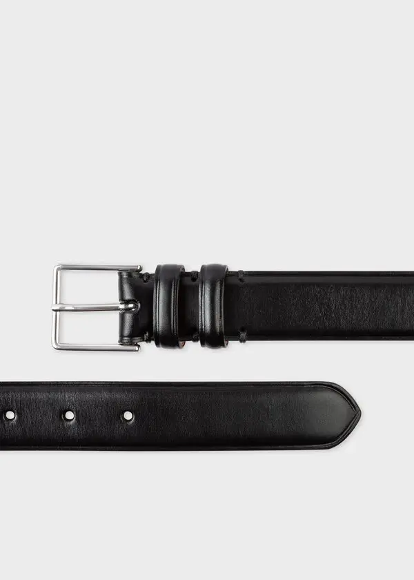 Paul Smith Leather Double Keeper Suit Belt - Black