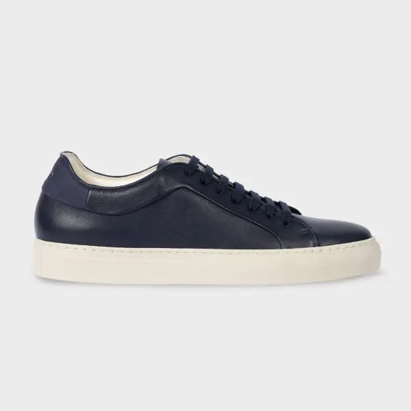 Paul Smith Leather 'basso' Trainers - Blue