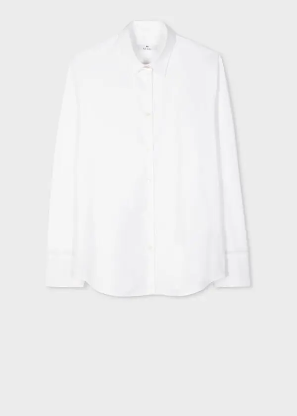 Paul Smith Cotton 'spray Swirl' Cuff Shirt - White