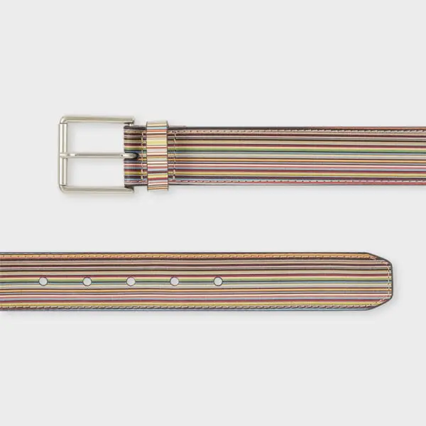 Paul Smith Embossed Leather Belt - Multicolour