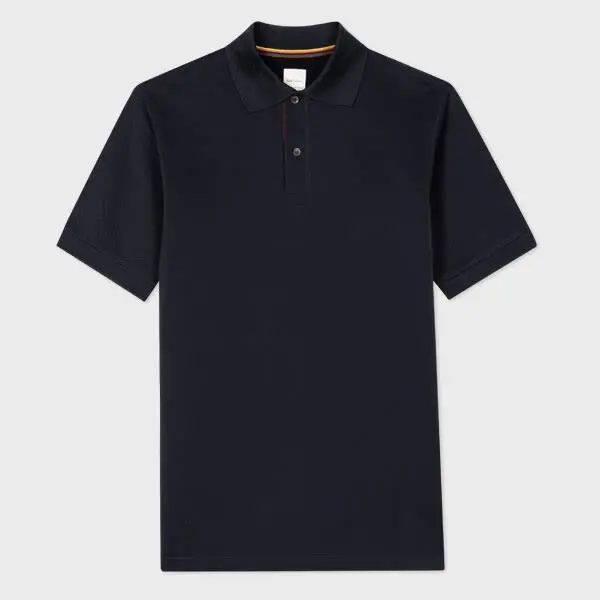 Paul Smith Cotton 'artist Stripe' Placket Polo Shirt - Blue