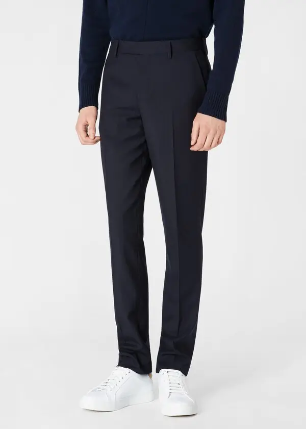 Paul Smith Slim-fit Wool Pants - Blue