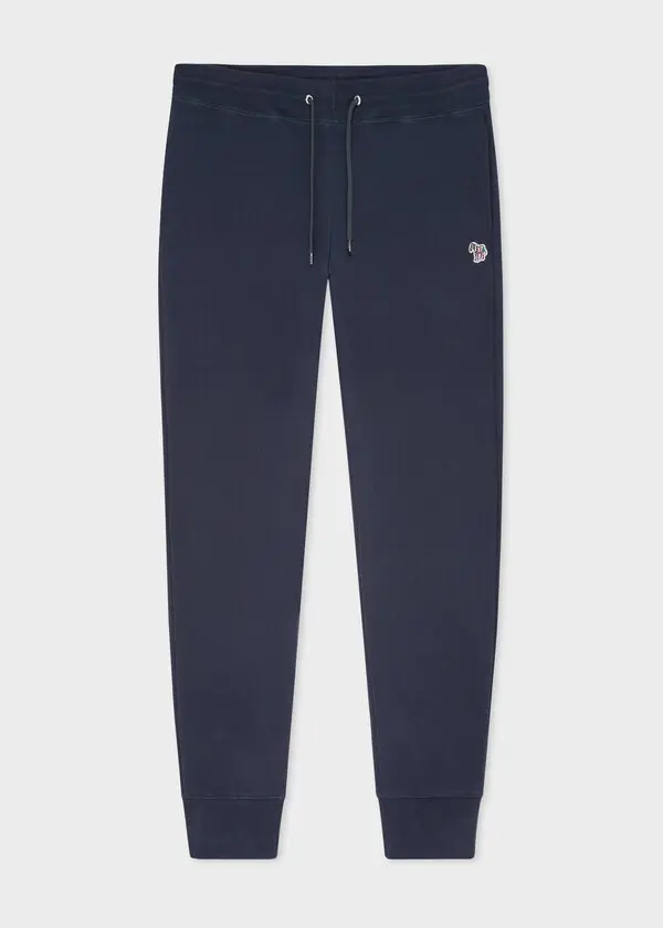 Paul Smith Tapered-fit Zebra Logo Cotton Sweatpants - Blue