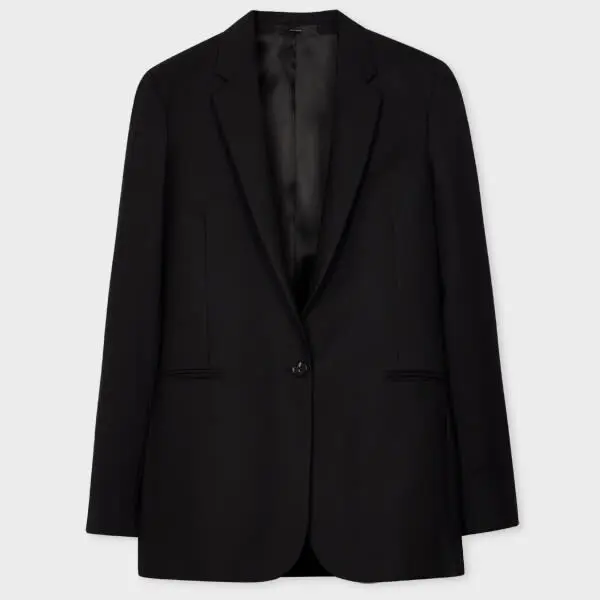 Paul Smith Wool Travel Blazer - Black