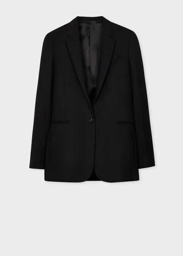 Paul Smith Wool Travel Blazer - Black