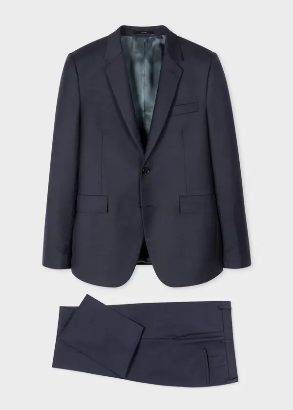 Paul Smith The Kensington Slim-fit Pin Dot Wool Suit - Blue