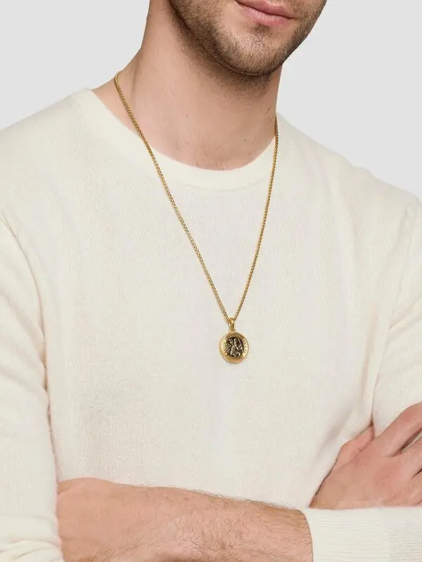 David Yurman St. Christopher Amulet In 18k Yellow 34.5mm