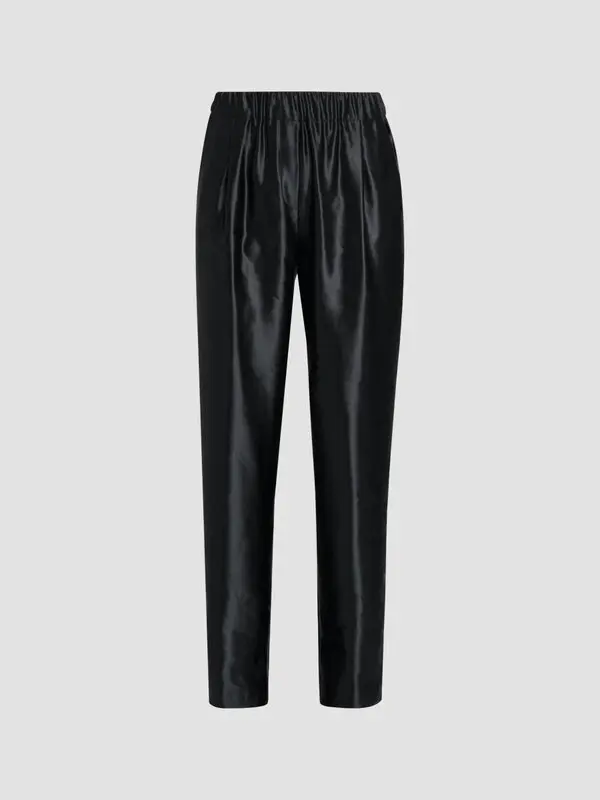Giorgio Armani Satin Linen-silk Pants