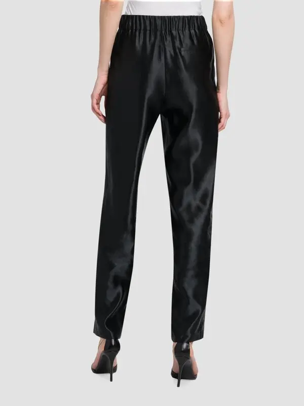 Giorgio Armani Satin Linen-silk Pants