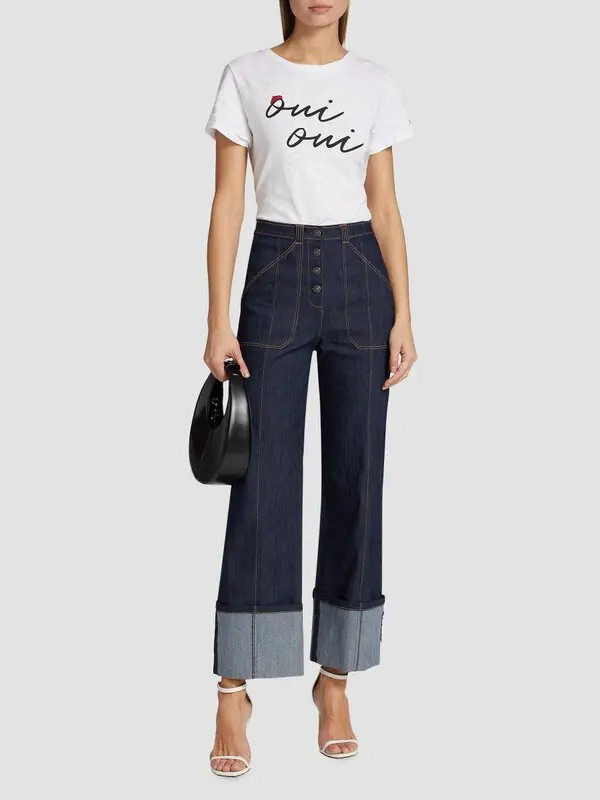 Cinq À Sept Benji Cuffed Wide-leg Jeans
