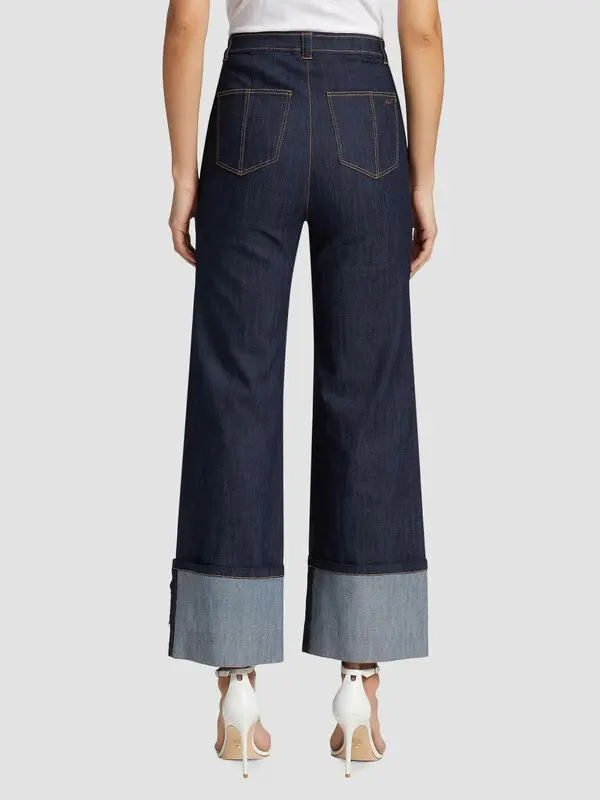 Cinq À Sept Benji Cuffed Wide-leg Jeans