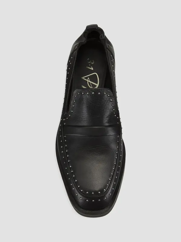 3.1 Phillip Lim Alexa Soft Studded Leather Penny Loafers