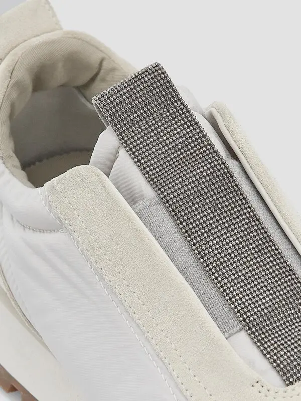 Brunello Cucinelli Monili-trim Platform Lug-sole Sneakers - White