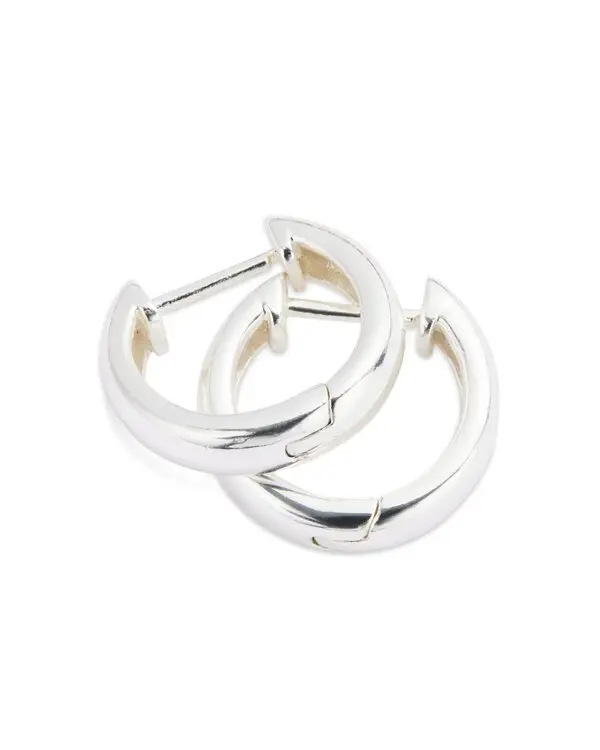 Aqua Sterling Huggie Hoop Earrings