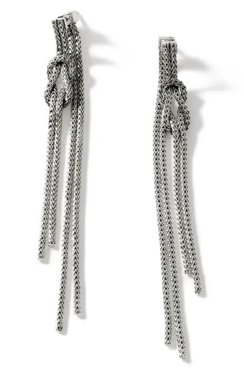 John Hardy Love Knot Drop Earrings - Silver