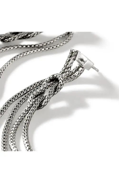 John Hardy Love Knot Drop Earrings - Silver