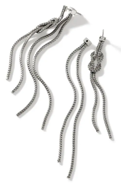 John Hardy Love Knot Drop Earrings - Silver