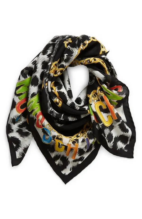 Leopard chain Silk Scarf Women main image 4