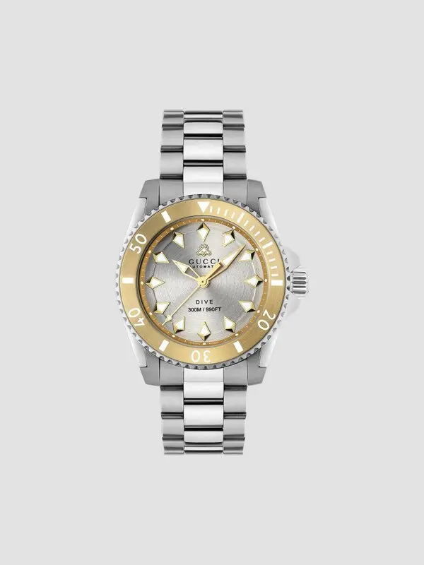 Gucci Dive 18k Gold & Steel Bracelet Watch/40mm - Two Tone