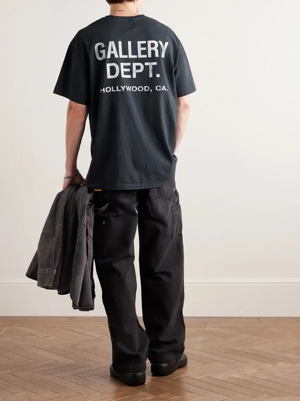 GALLERY DEPT. Vintage Souvenir Logo-print Cotton-jersey T-shirt - Black