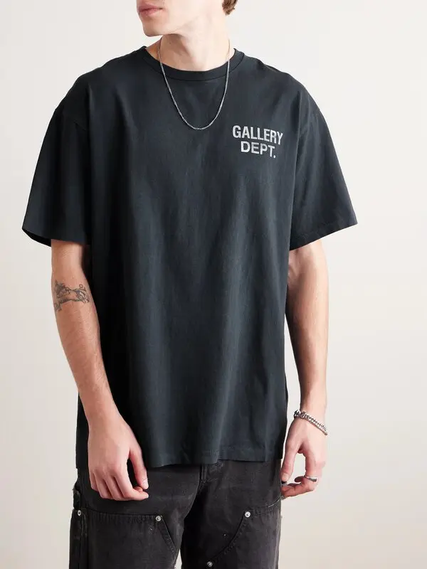 GALLERY DEPT. Vintage Souvenir Logo-print Cotton-jersey T-shirt - Black