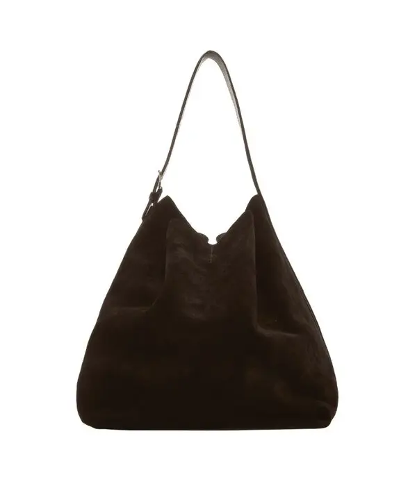 TOTEME Belted Suede Tote Bag - Brown
