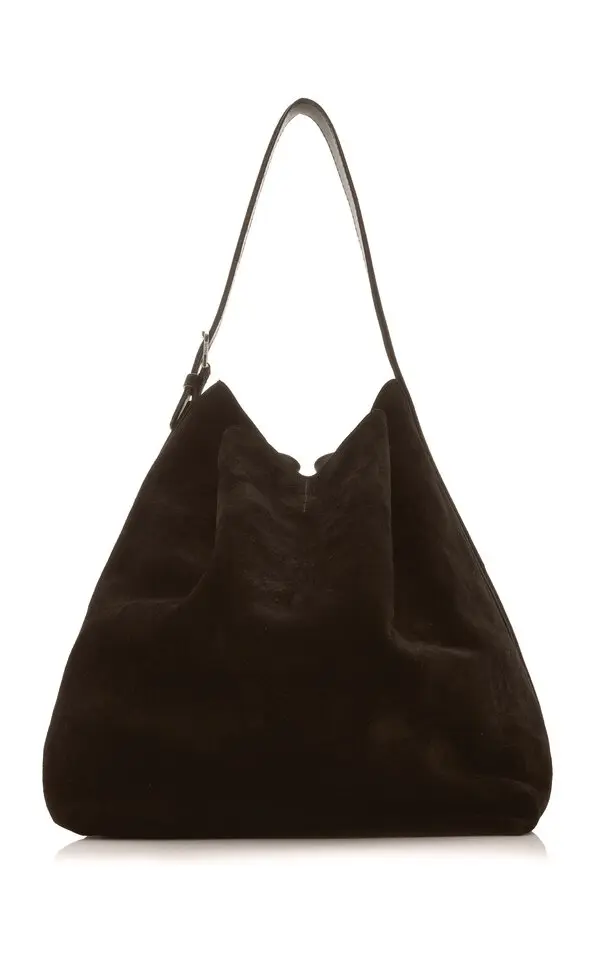 TOTEME Belted Suede Tote Bag - Brown
