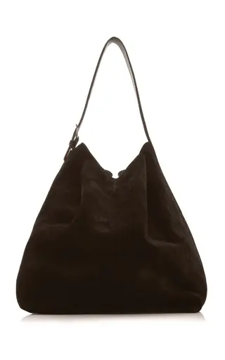 TOTEME Belted Suede Tote Bag - Brown