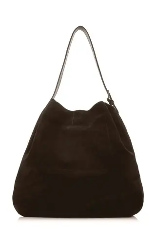 TOTEME Belted Suede Tote Bag - Brown