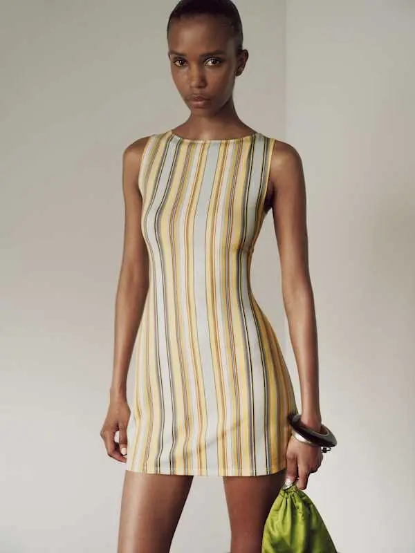 REFORMATION Nataly Knit Mini Dress - Multi
