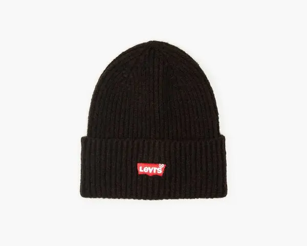 LEVI'S Essential Ribbed Beanie - Regular Black