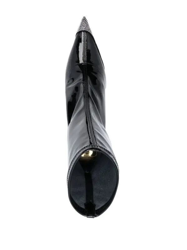 Alexandre Vauthier 105mm Crystal-embellished Patent-leather Boots