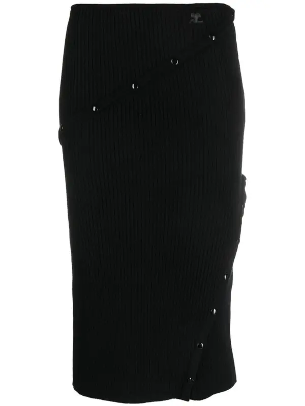 COURREGES Detachable-panel High-waist Skirt
