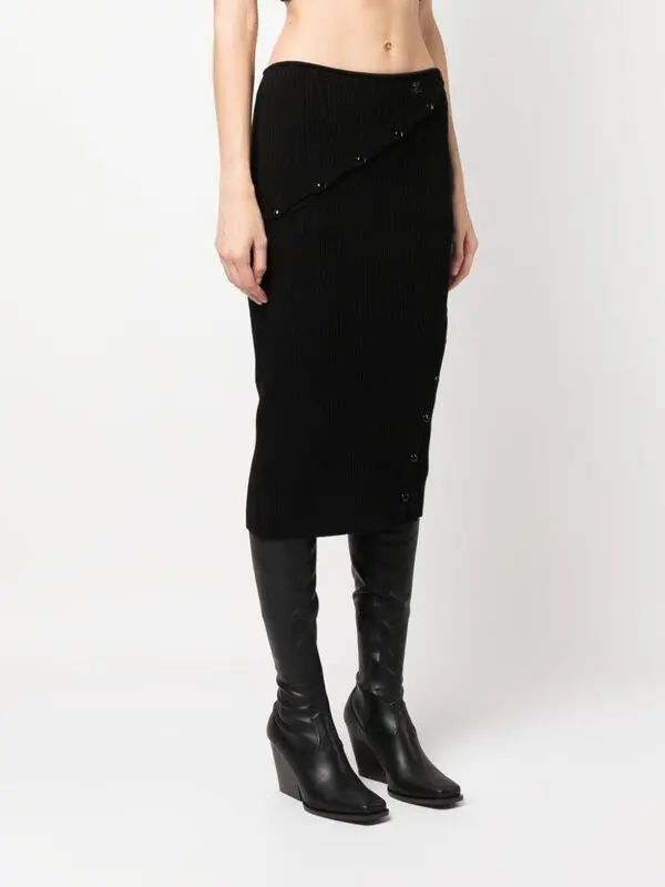 COURREGES Detachable-panel High-waist Skirt