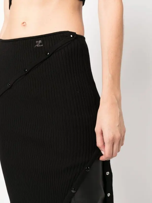 COURREGES Detachable-panel High-waist Skirt